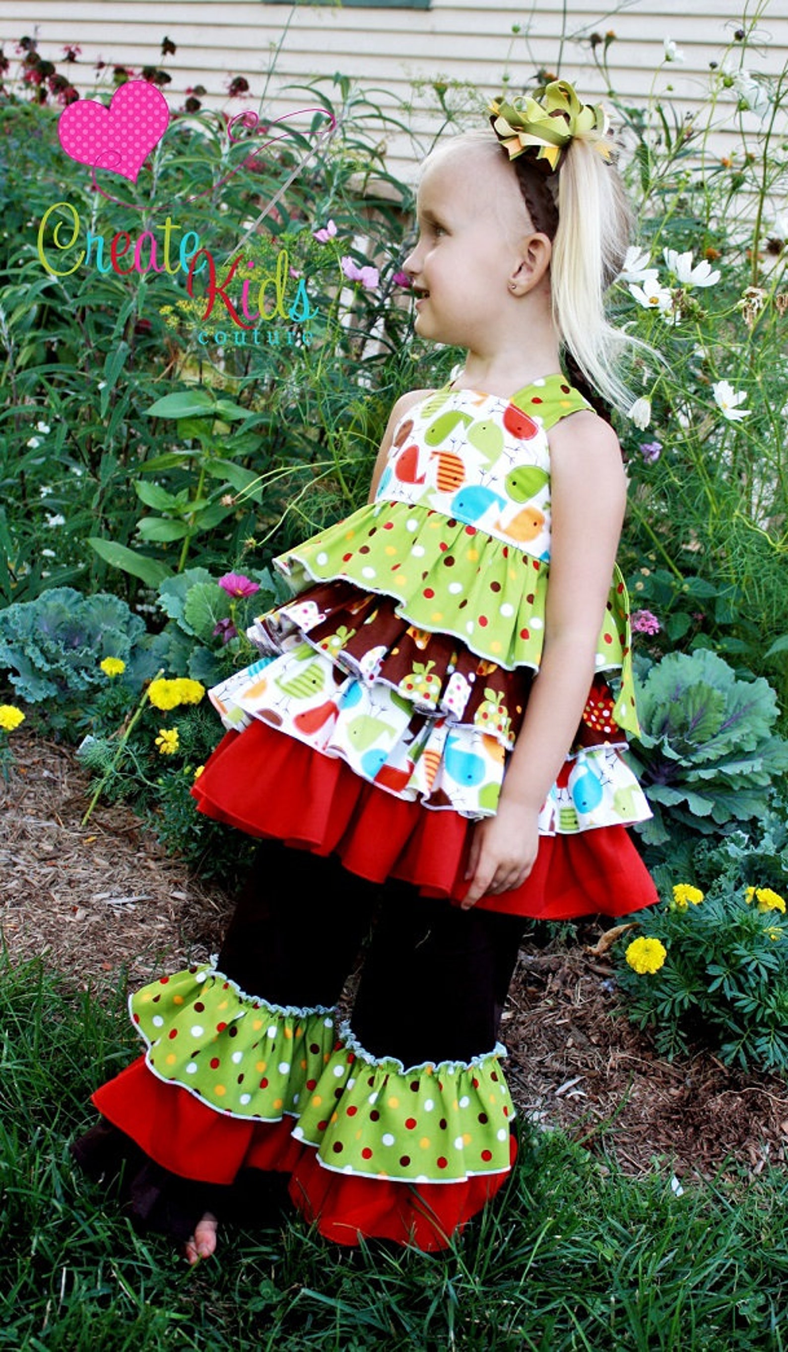 Kiki's Extra Ruffled Top Sizes NB to 8 Kids and Dolls PDF Pattern ...