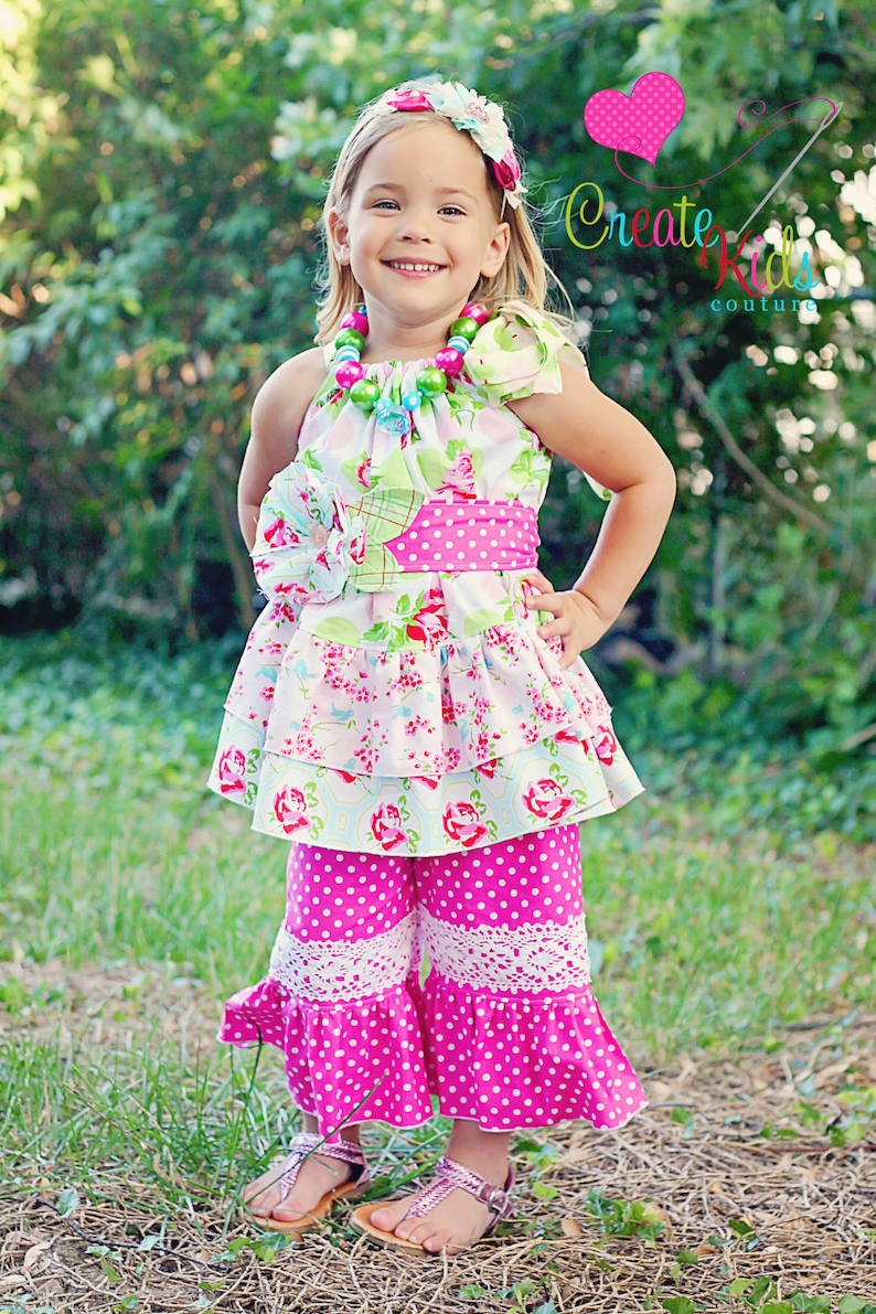 Jenna's Lace Single Ruffle Pants and Capris PDF Pattern - Etsy