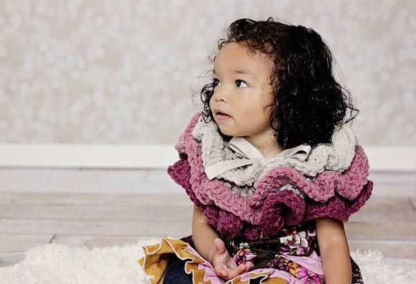 Clara Ruffle Capelet Crochet PDF Pattern Toddler Child and - Etsy