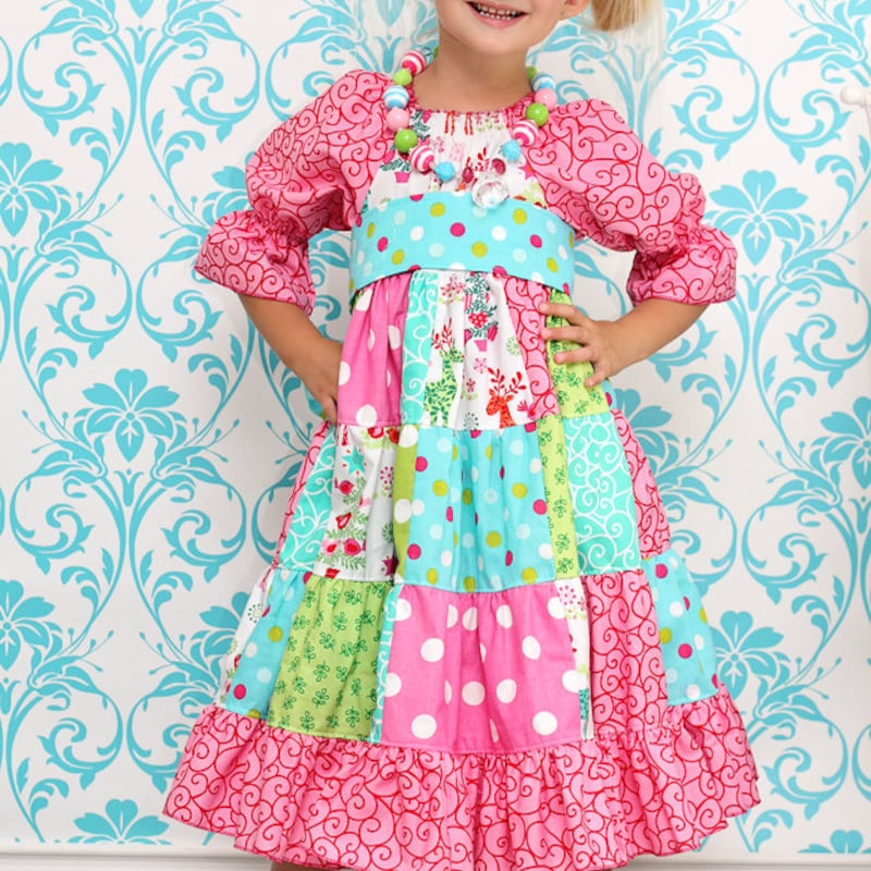 Patchwork Dress Pattern - Etsy