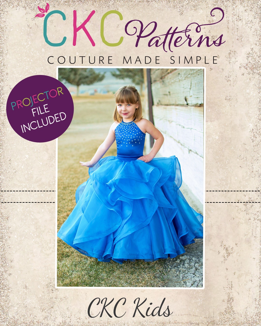 Diamond‘s Dazzling Dress Sizes 2T to 14 Kids PDF Pattern | A0 and ...