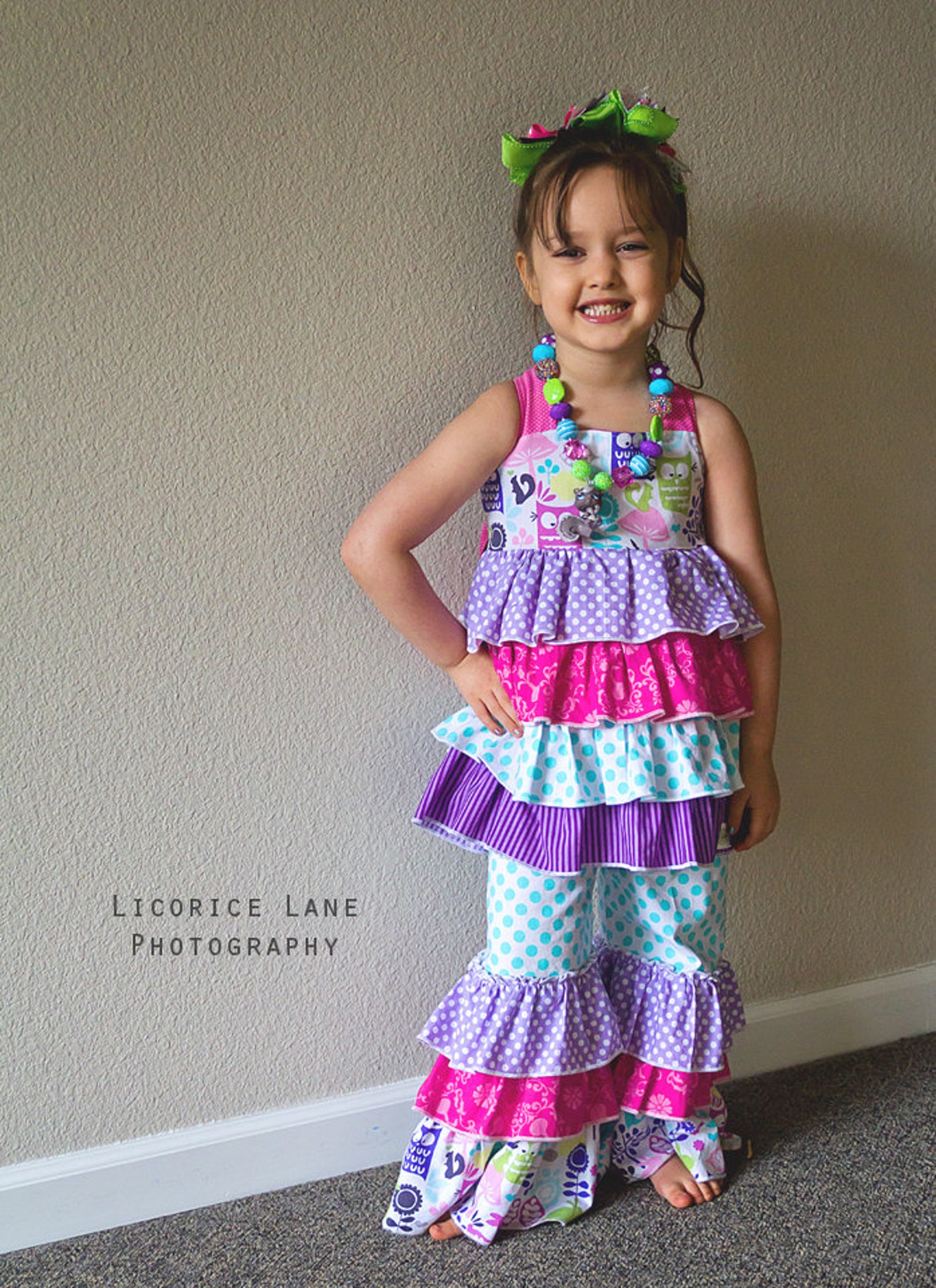 Kara's Triple Ruffle Pants and Capris Sizes NB to 8 Kids and Dolls PDF ...