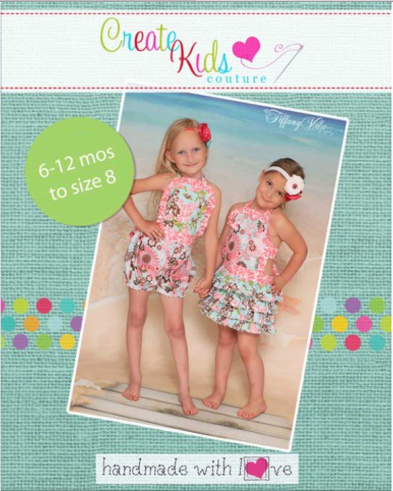 Zoe's Ruffled Sunsuit PDF Pattern Sizes 6/12 Months to Girls 8 - Etsy