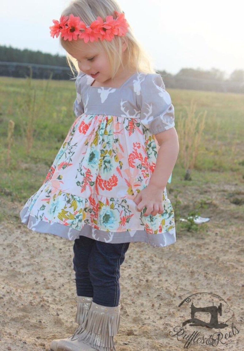 Tawny's Twirl Dress PDF Pattern Sizes NB to 14 Kids and FREE Doll ...