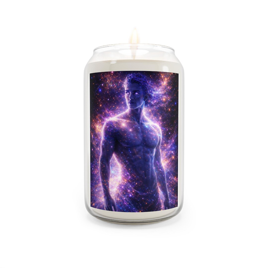 Cosmic Male Silhouette Candle - Etsy