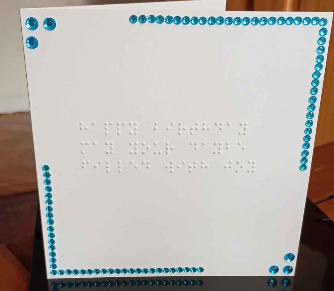 Personalised Braille Happy Birthday Card - Etsy