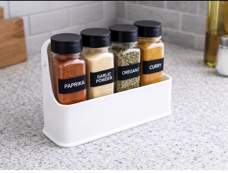 Countertop Spice Rack – Compact and Modern Kitchen Organizer (3D Print ...