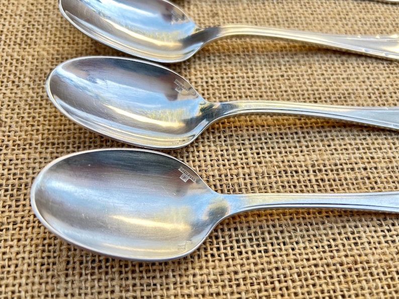 French Spoons - 7 Alfenide Christofle Silver Plated Dessert or Coffee ...
