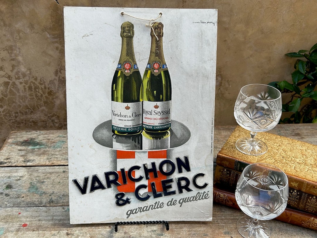 Vintage French Champagne Advertising Sign Varichon & Clerc | Art Deco ...