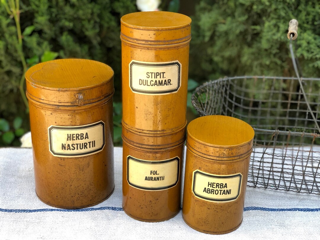 Vintage German Apothecary Tin: Latin Label Pharmacy Jar, Circa 1920s - Etsy