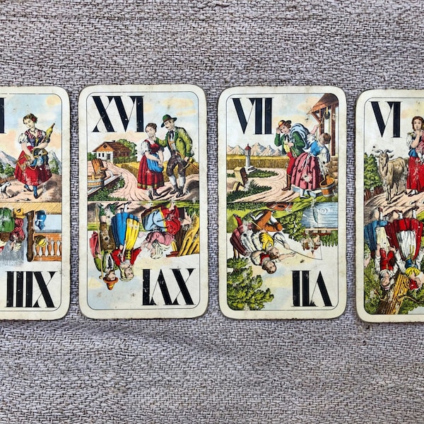 Antique Tarot Cards - Etsy