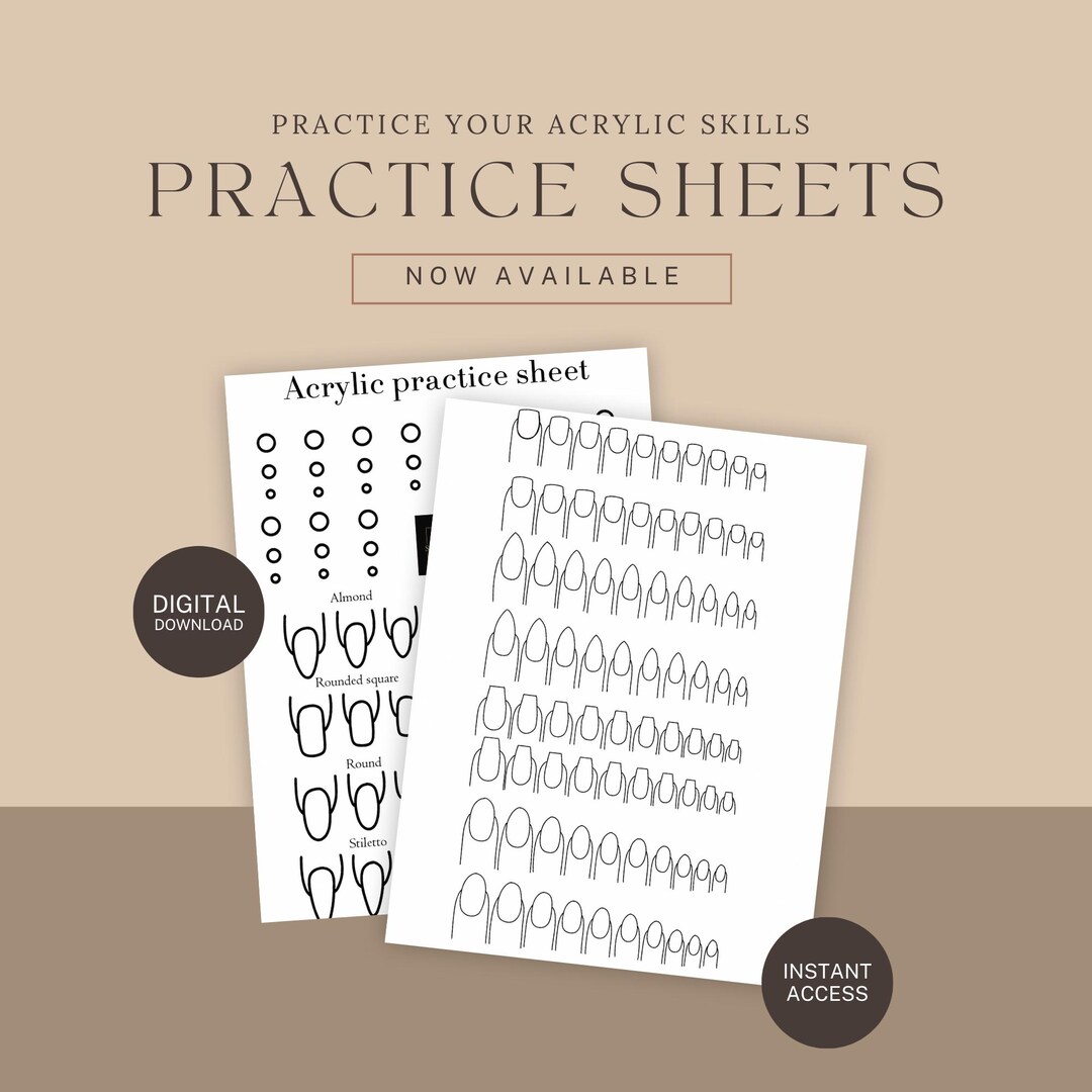 Acrylic Practice Sheets - Etsy