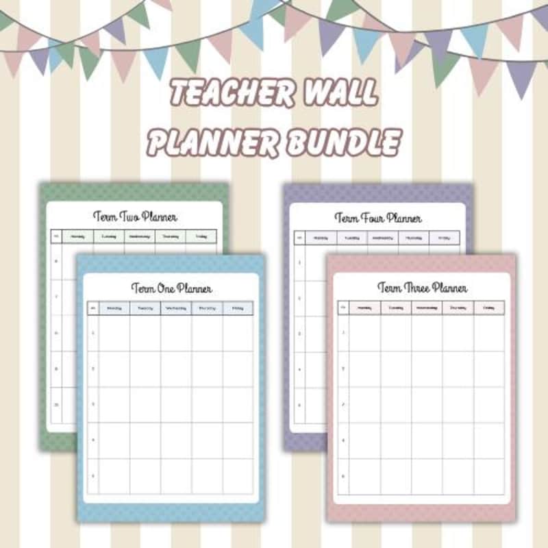 School Term Wall Planner - Etsy UK