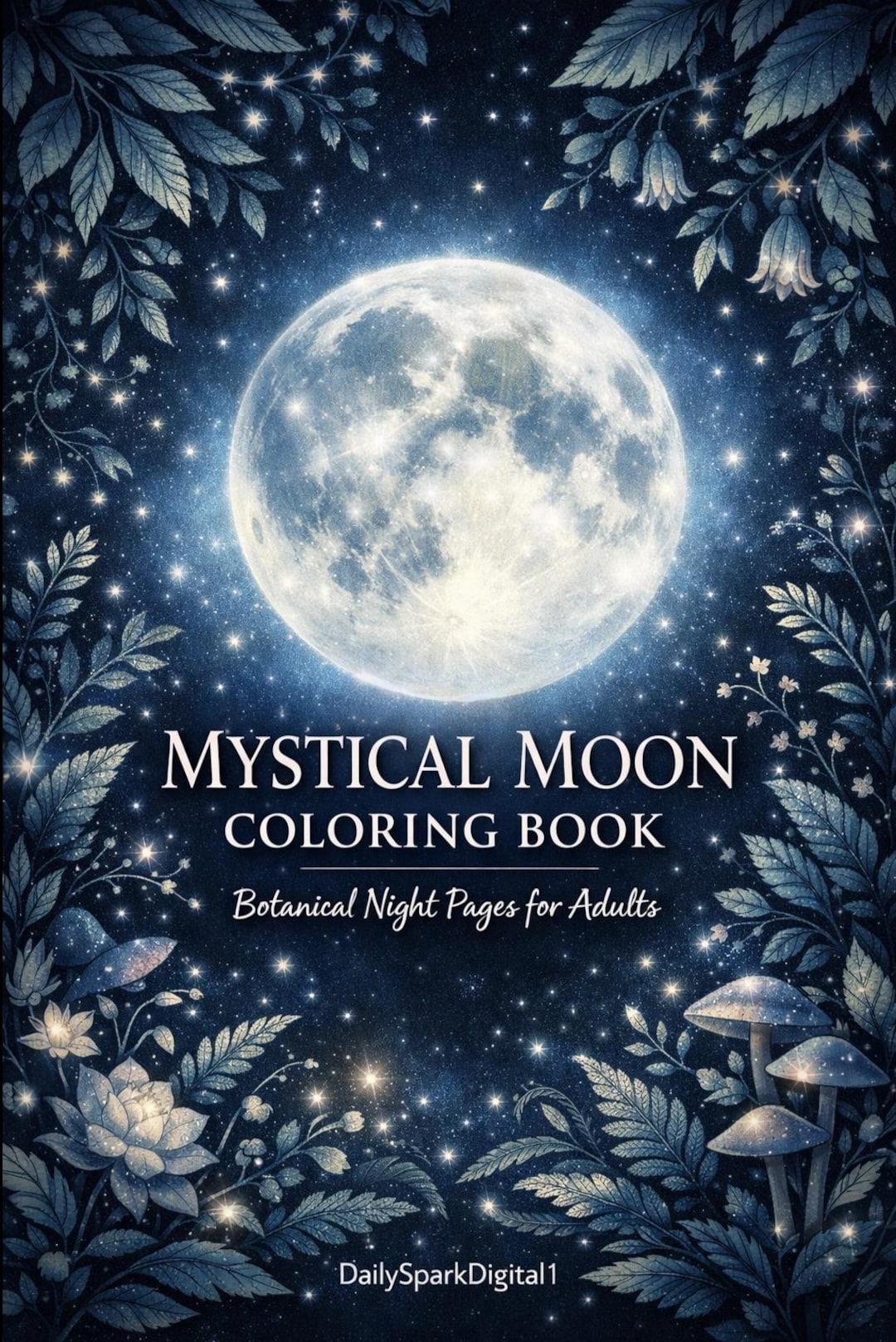 Mystical Moon Coloring Book for Adults | Celestial Lunar Phases, Witchy ...