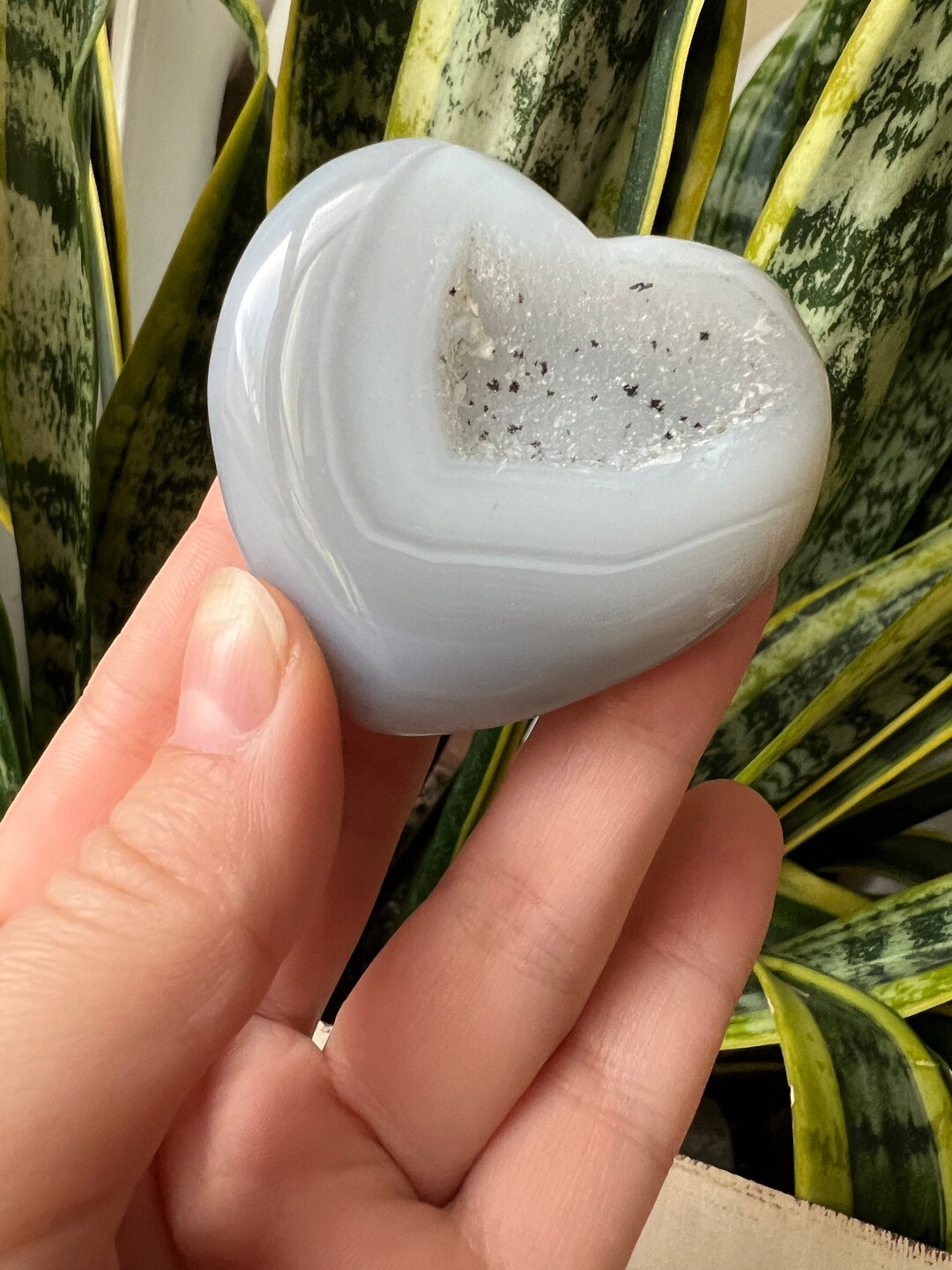 Agate Heart Geode Crystal Carving - Etsy