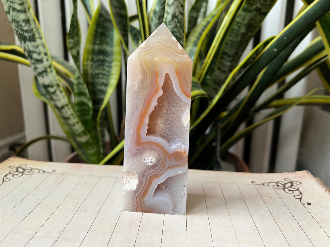 Carnelian Flower Agate Geode Point Tower Crystal Druzy Vugs Brazil - Etsy