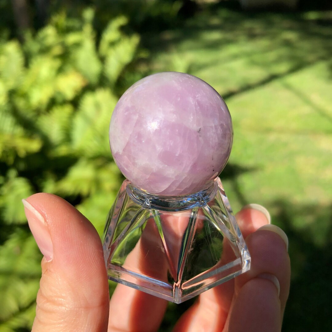 Kunzite Sphere Chatoyancy 32mm 1.5 Inches With Stand - Etsy