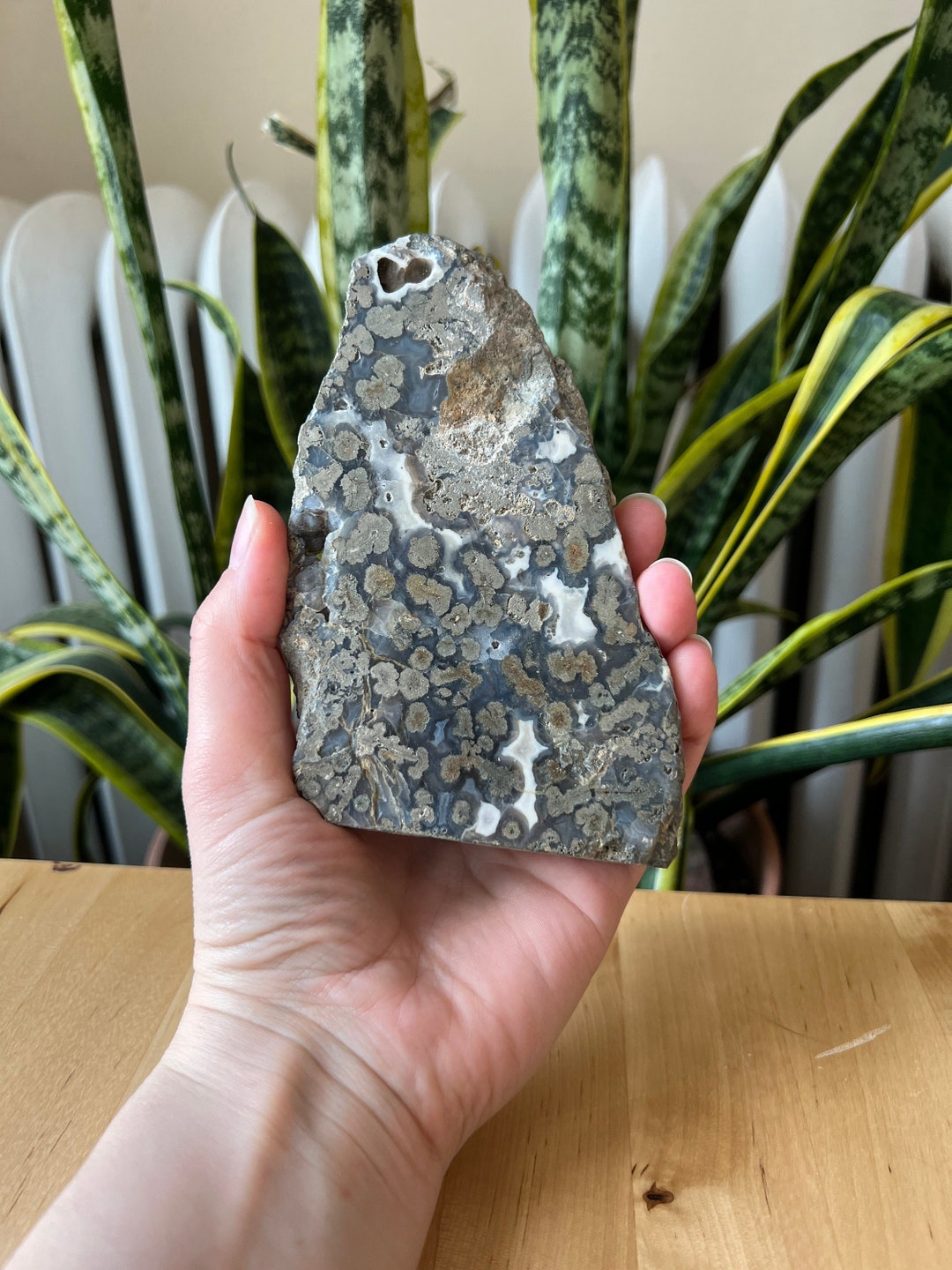 Pyrite Agate Crystal Indonesia Slab Slice - Etsy