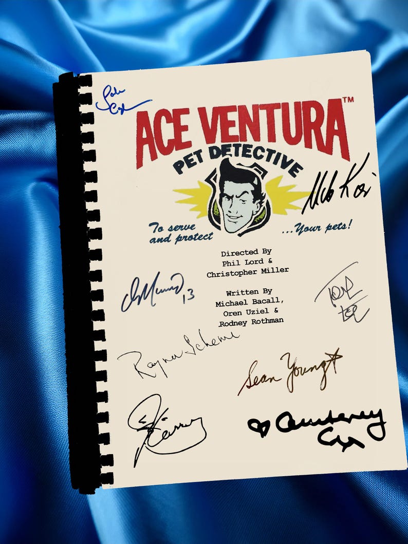 Ace Ventura: Pet Detective | Movie Script, Present, Birthday Gift ...