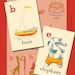 Vintage Alphabet Flash Cards Digital Collage Sheets - INSTANT Printable ...