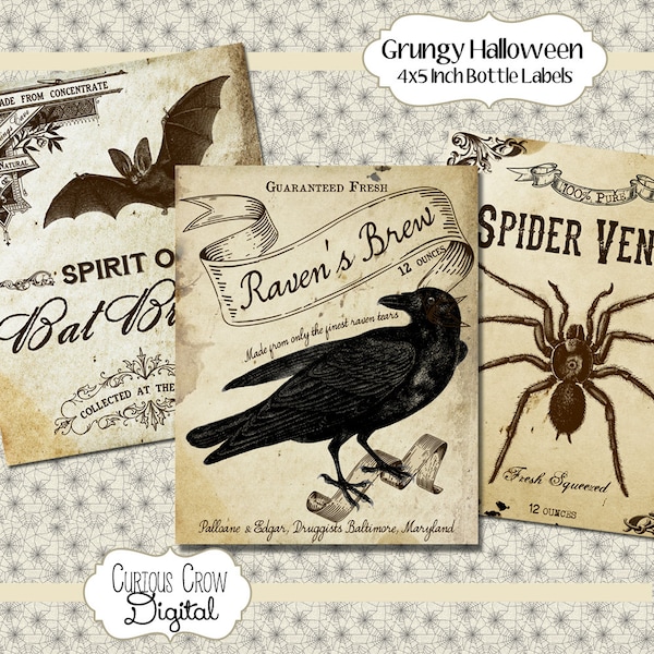 Halloween Labels - Etsy