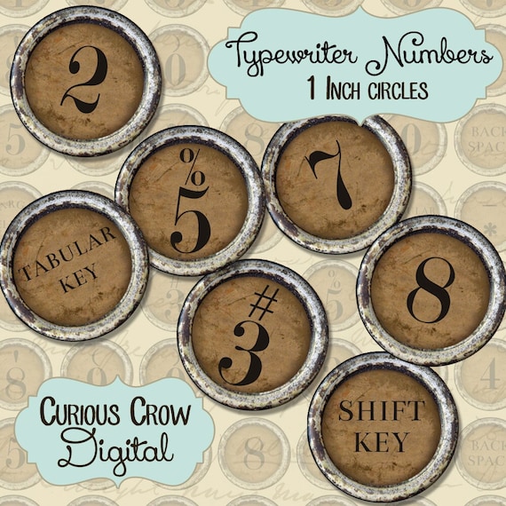 Typewriter Keys Numbers