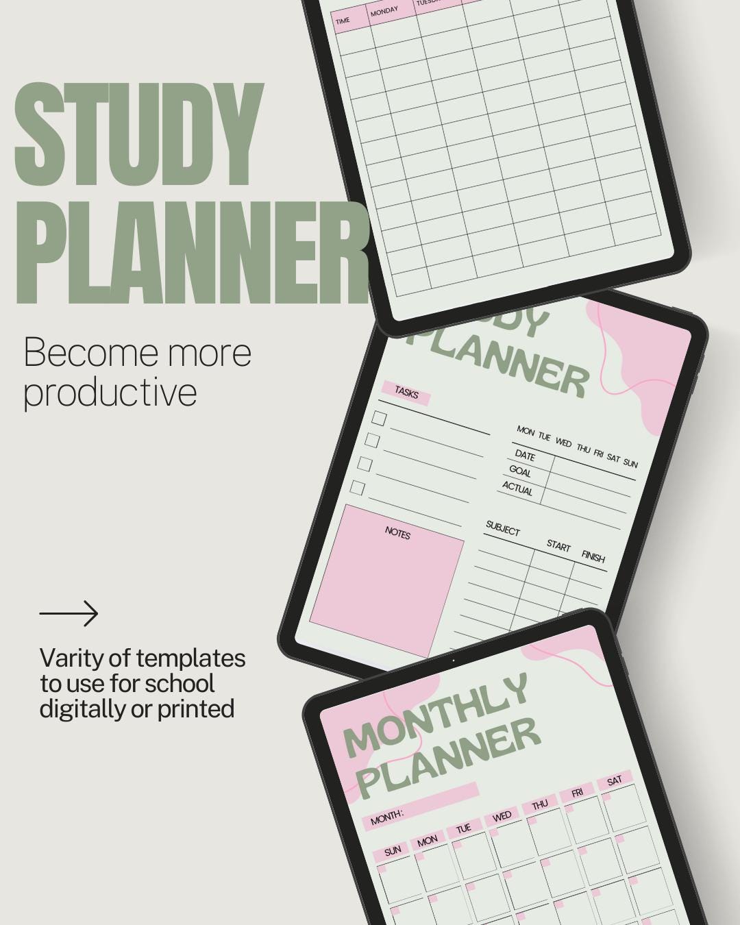 Student Planner Printable & Digital - Etsy