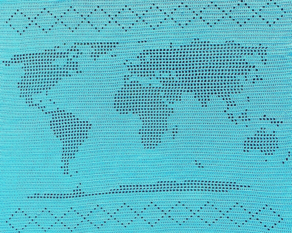 Crochet Blanket Pattern World Map - Etsy