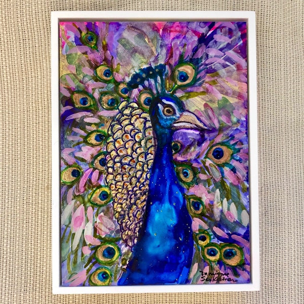 Alcohol Ink Peacock - Etsy