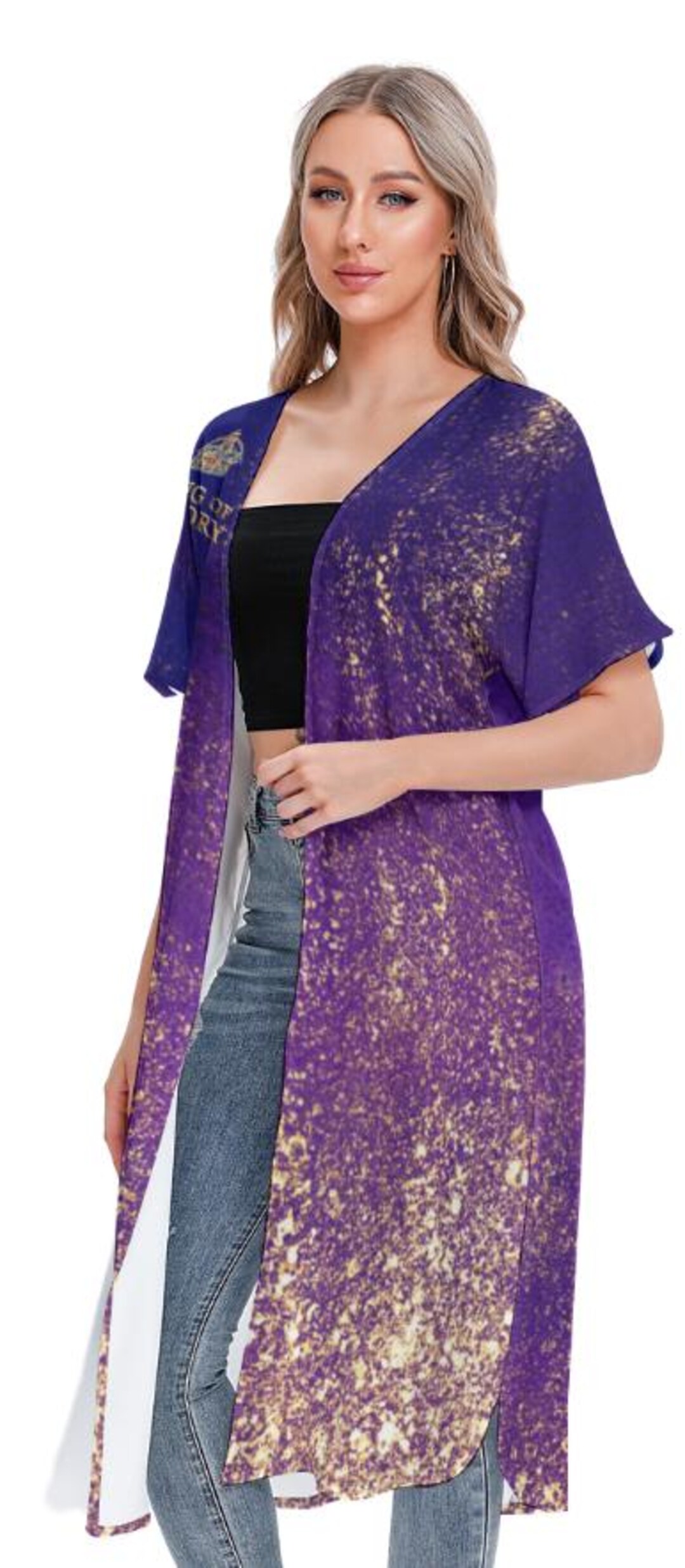 King of Glory Jesus Purple Praise Dance Wrap Worship Robe Mantle Cover ...