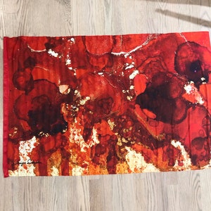 BLOOD OF JESUS With Gold Text Silk Art Worship Flag Worship Prayer ...