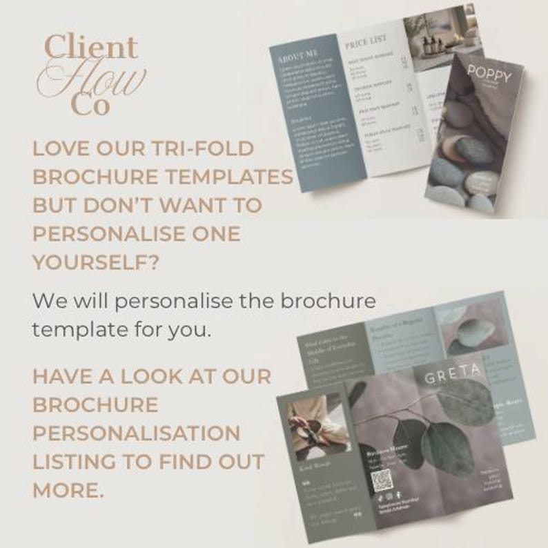 Mind Body Studio Tri-fold Brochure Canva Template (digital Download) - Etsy