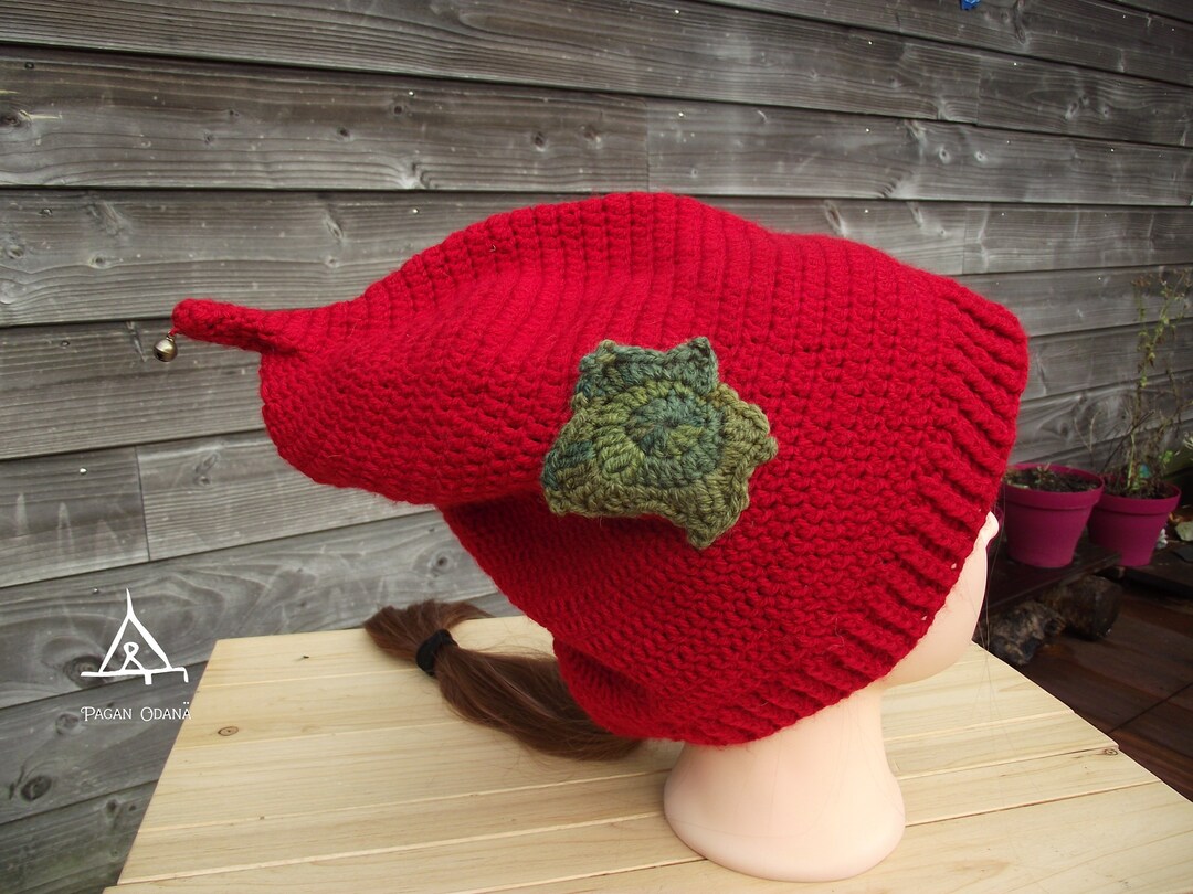 Elf - Gnome Pointed Hat, Knitted Hat, Winter Hat, Warm Wool Hats ...