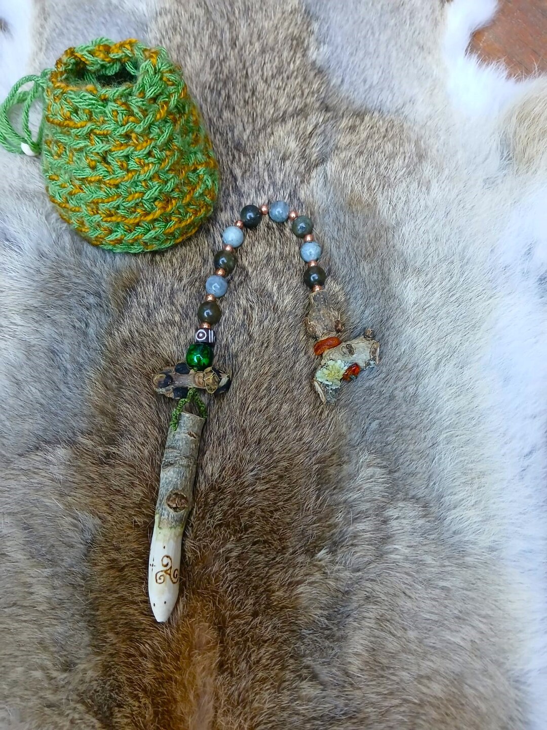 Celtic Goddess Brigid, Prayer Beads Rosary and Pendulum, Crystals ...