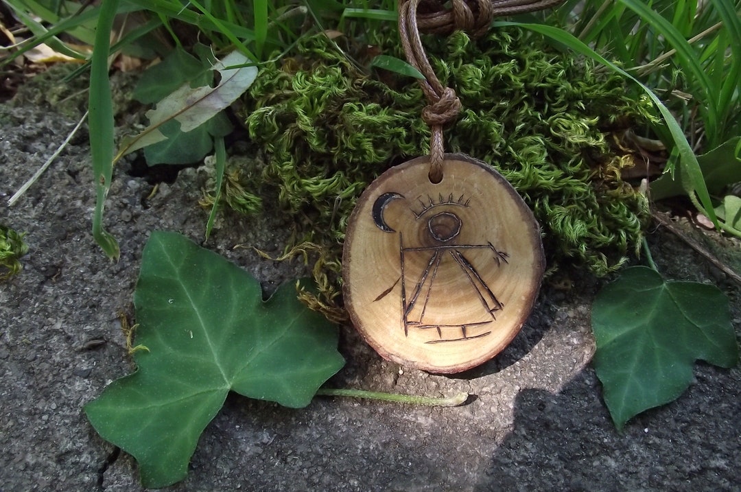 Sami Witch Shaman Necklace sami pagan Viking God Runes - Etsy