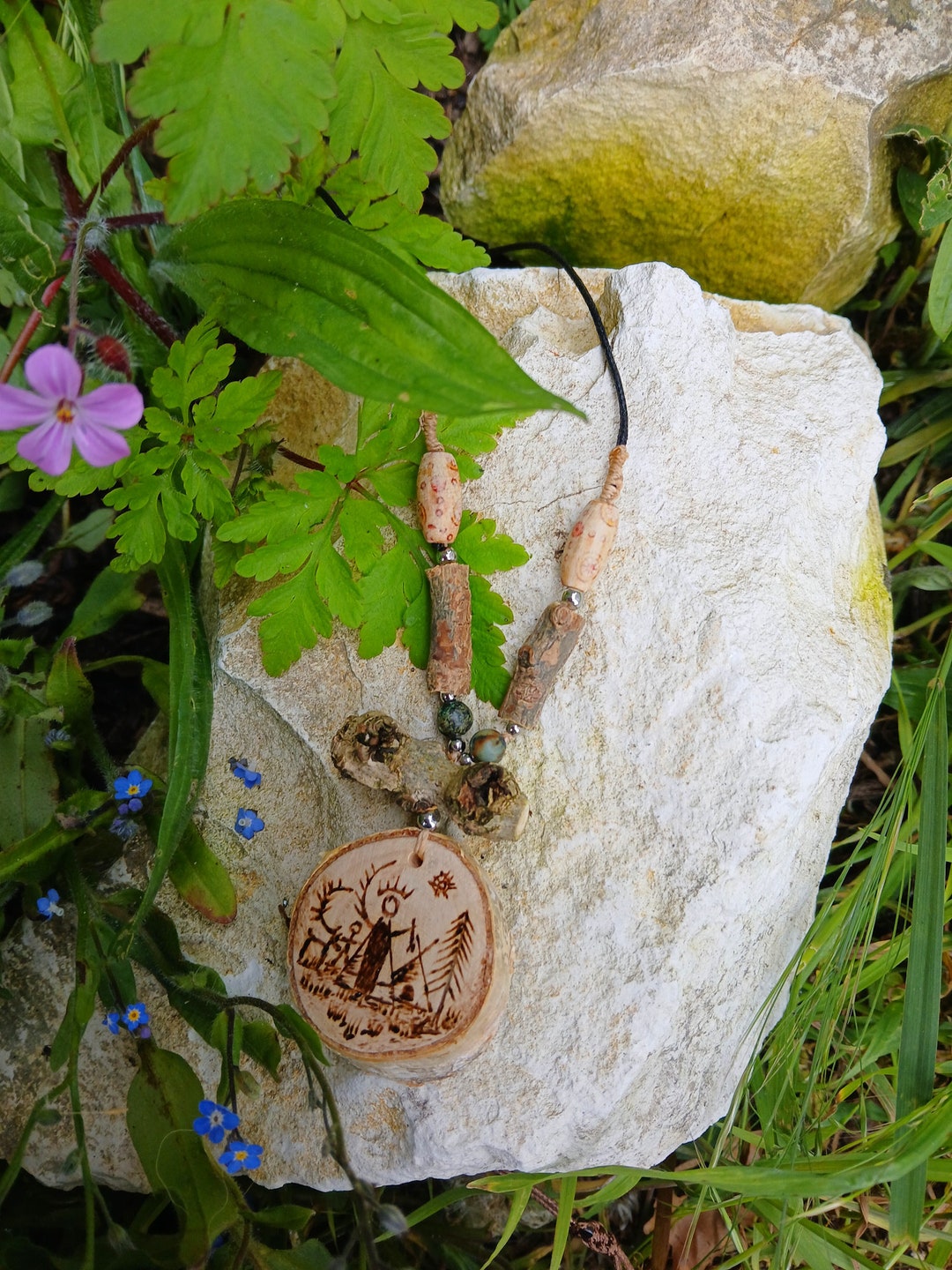 Sami Shaman Necklace Pagan, Norse, Lapland, Ethnic, Goddess, Natural ...