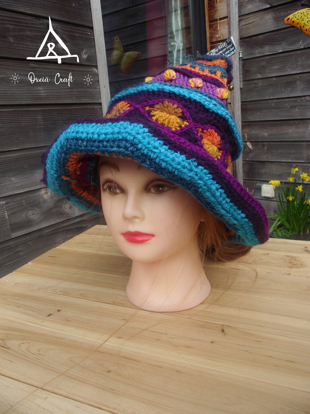 Pattern of the Colorful Witch Hat for Modern Witches Pattern - Witch's ...