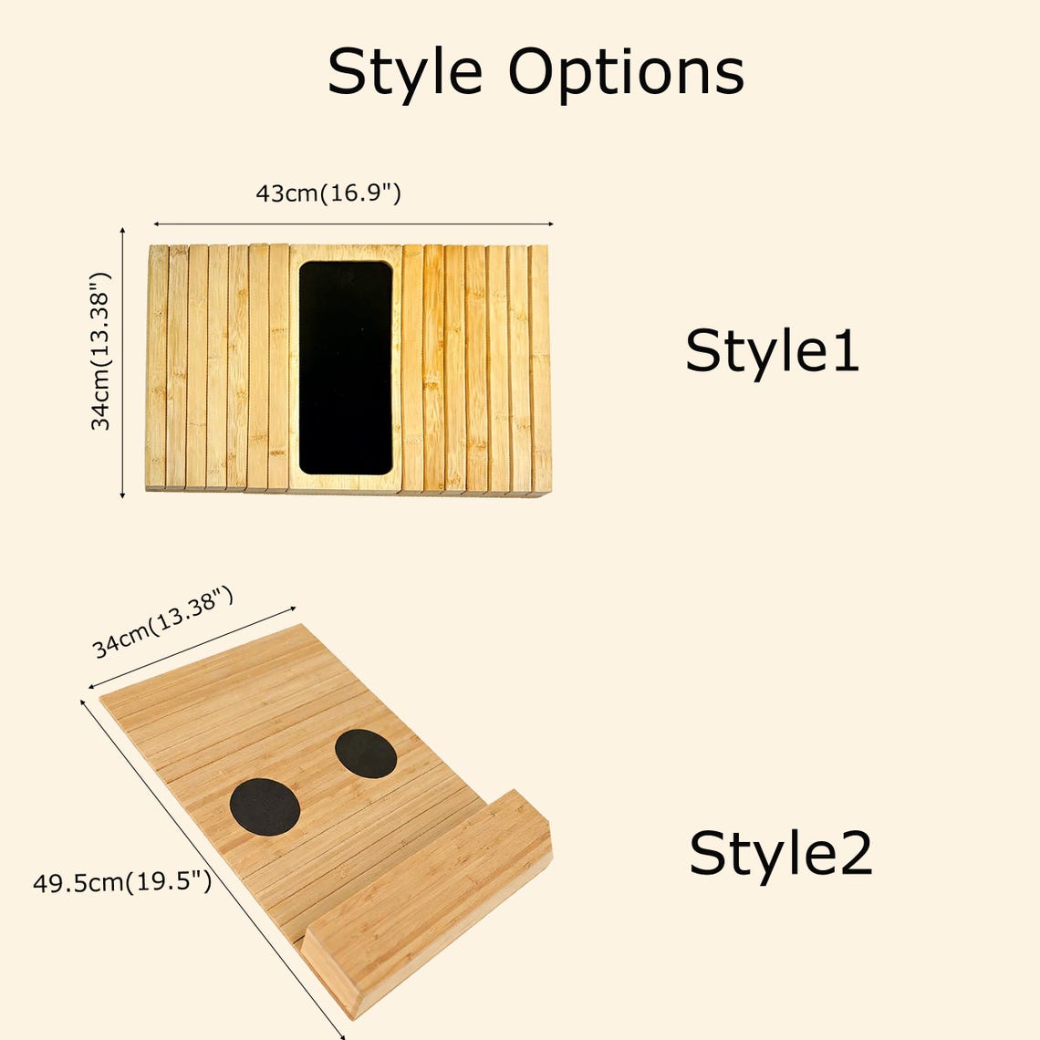 Custom Bamboo Sofa Armrest Tray, Foldable Couch Armrest Organizer, Non ...
