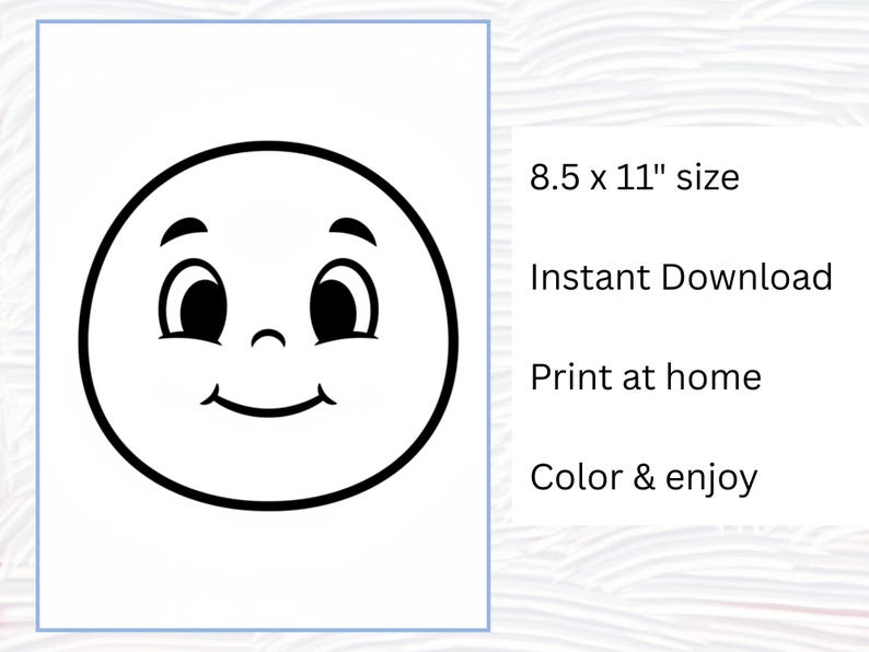 Emotions Coloring Pages for Toddlers – 20 Feelings Printables (PDF ...