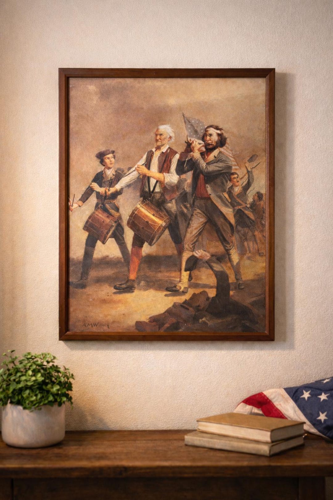 Vintage Framed Print Artwork Depicting the Famous Painting the Spirit ...