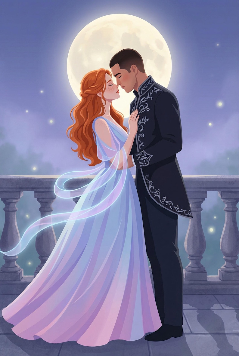 Fantasy Couple Dark Romance Art Commission for Authors, Custom Book ...
