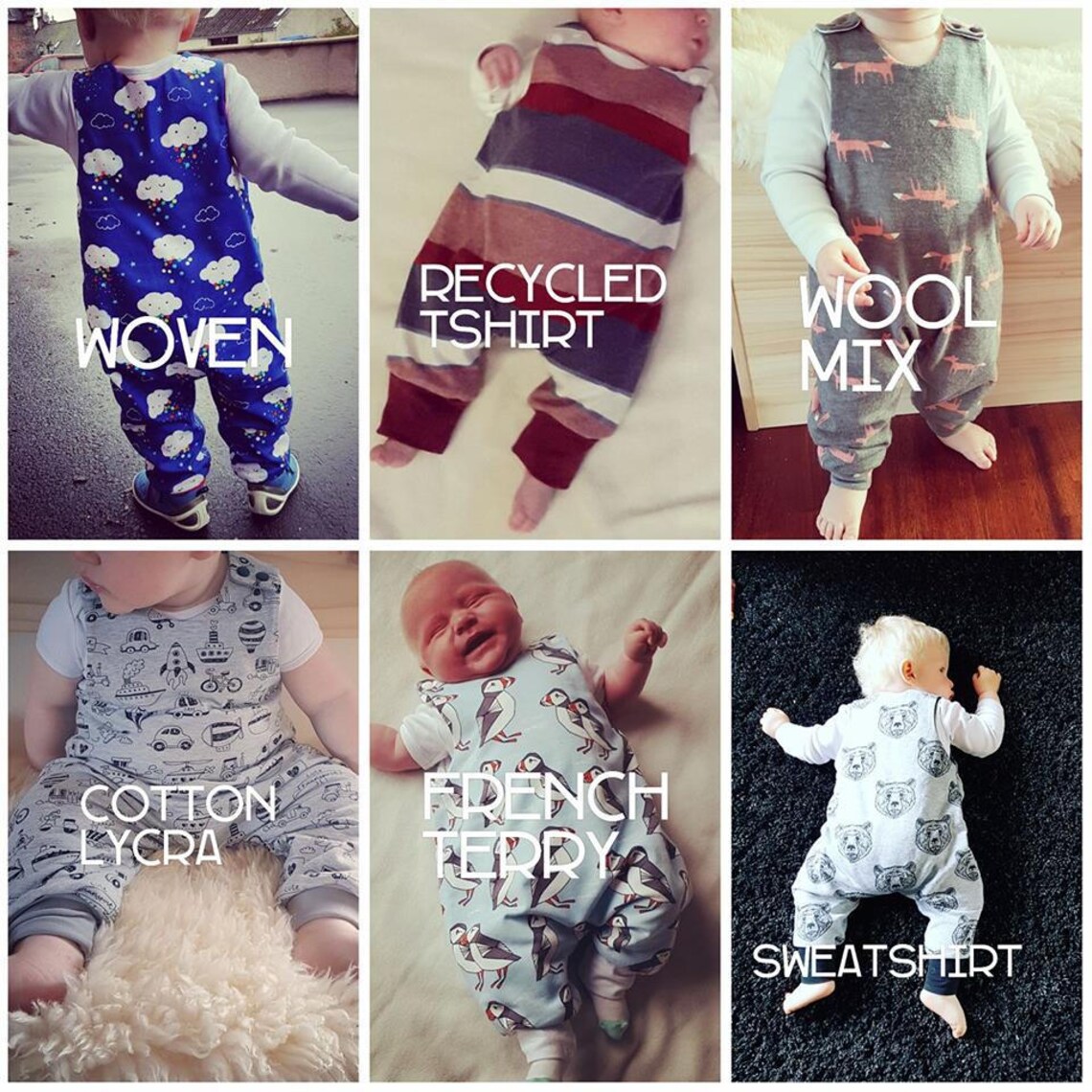 JUMPY Baby Romper Pattern Pdf Sewing REVERSIBLE Jersey Woven - Etsy ...