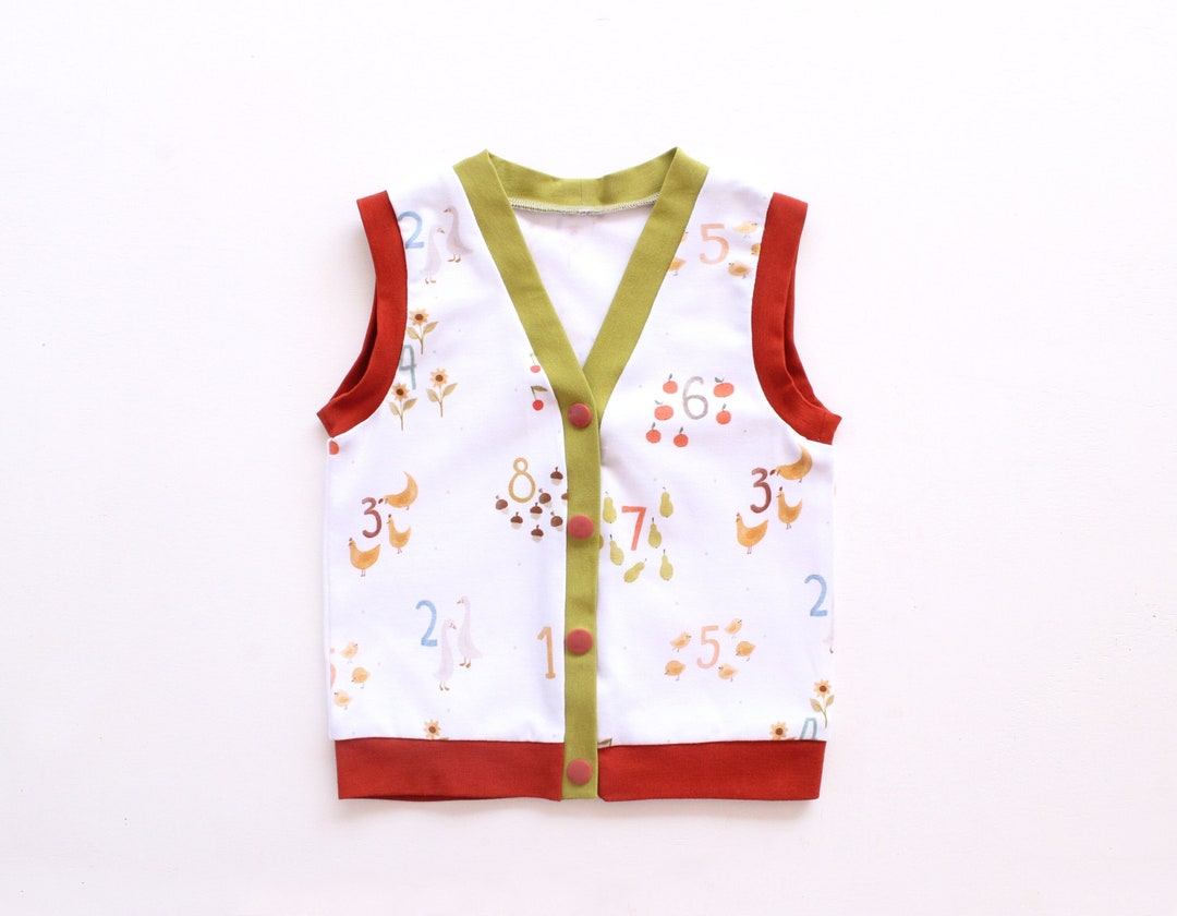 Girl VEST Pattern Pdf Sewing, ARMADILLO Knit Vest, Easy Cute Baby Girl ...