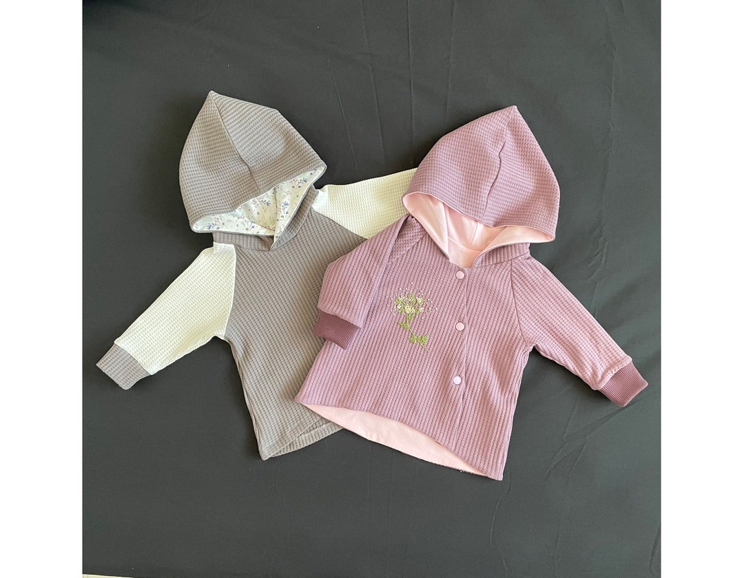 WOODY Hoodie AND Reversible Jacket Sewing Pattern, Raglan Sleeve, Knit ...