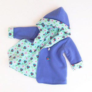 HEARTS Hooded Jacket Pattern Pdf Sewing REVERSIBLE Woven and - Etsy New ...