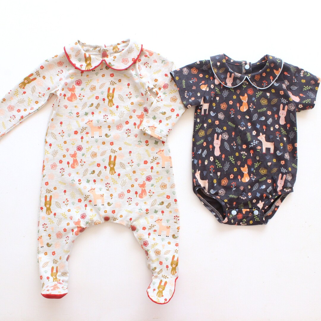 WEENSY Bodysuit Romper Pattern Pdf Sewing, COLLARED Jersey Harem Romper ...
