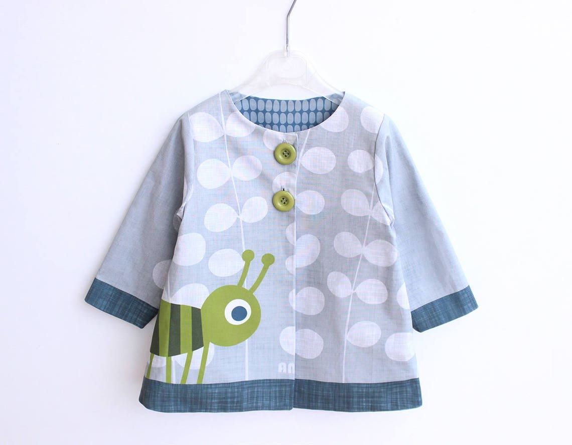 ANTS in the JACKET Girl Baby Girl Jacket Pattern Pdf Sewing | Etsy