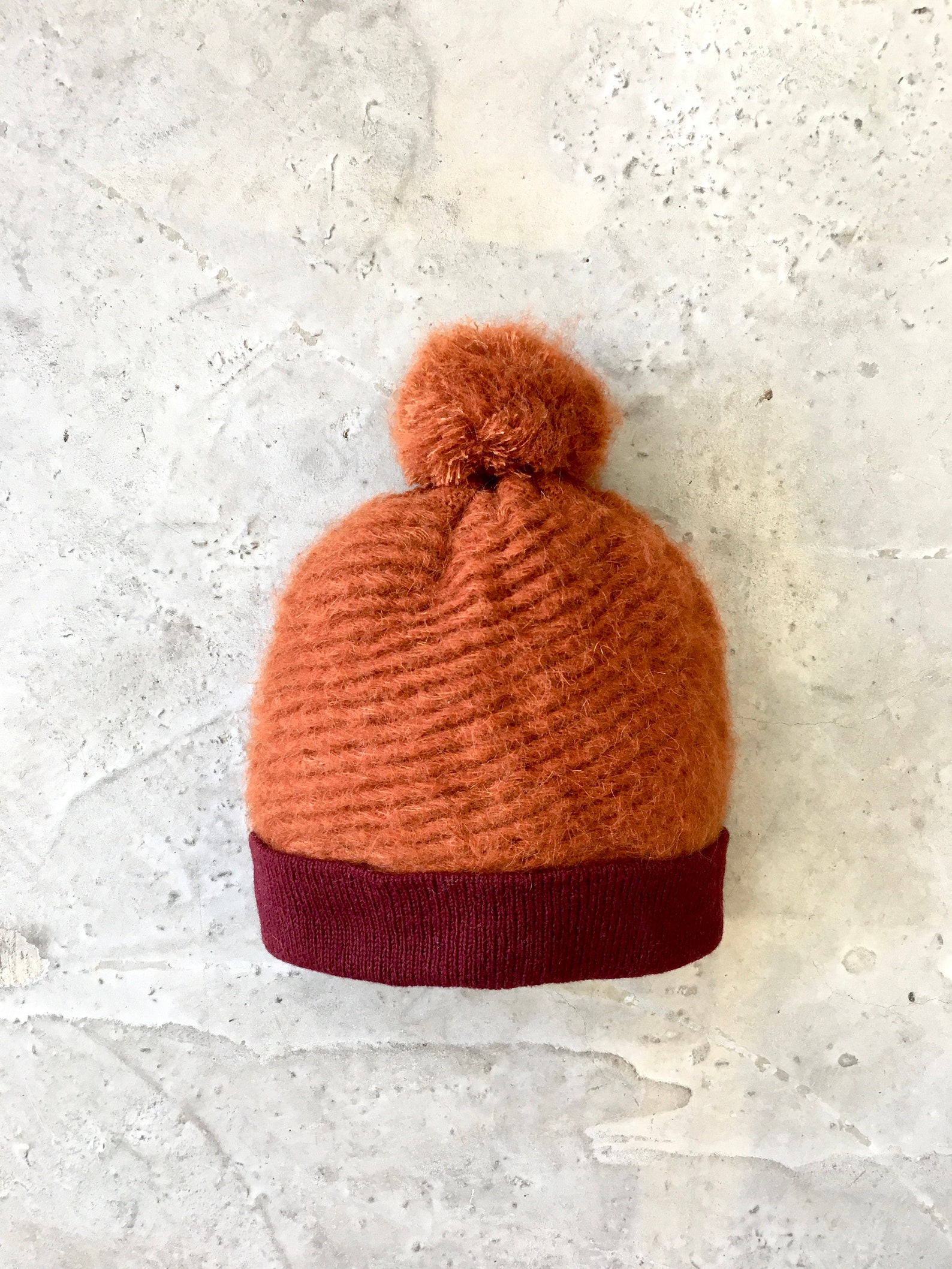 Mohair Hat Fluffy Hat Mohair Beanie Orange Bobble Hat Orange - Etsy