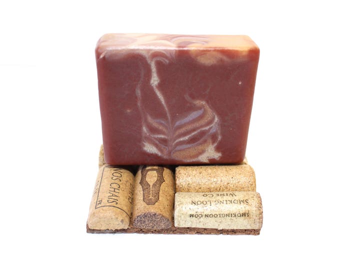 Red Wine Handmade Soap and Handmade Wine Cork Soap Dish Wine - Etsy