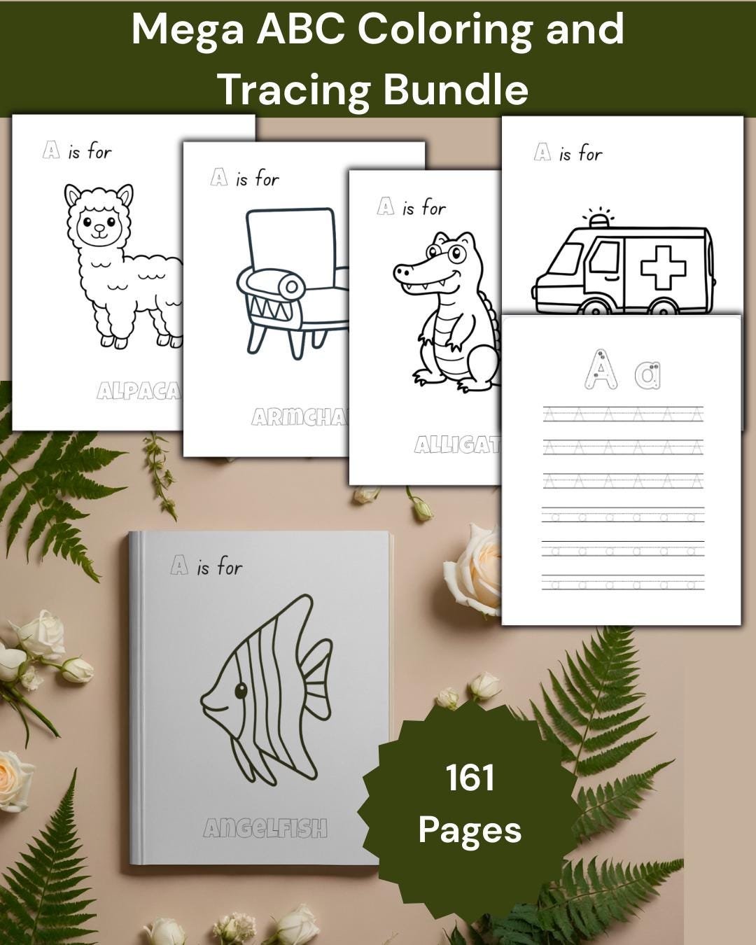 Mega ABC Coloring Bundle | Preschool Curriculum | Alphabet Tracing ...